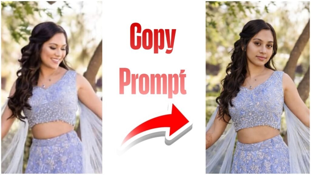 Viral Instagram Girl Lahenga Photo & Prompt Copy